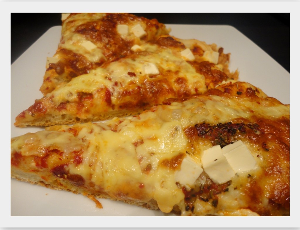 Pizza 4 sery na grubym cieście - przepis Marty