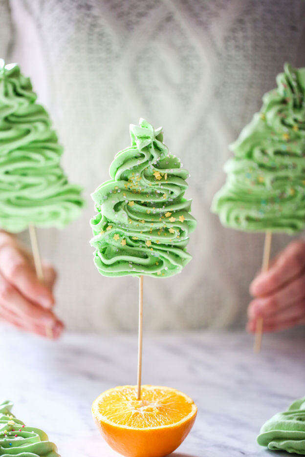 Bezowe choinki - przepis Marty